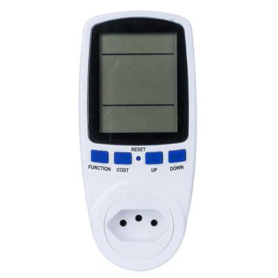 China Factory Price Power Energy Meter Voltage Amps Electricity Usage Monitor Socket with Digital Big LCD Display for sale