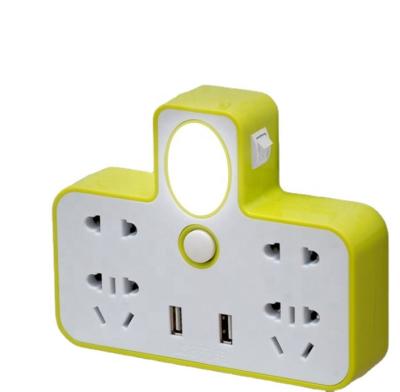 China Hot Sale Converter USB Conversion socket With Night Light With Switch export to South America, Middle East and Africa for sale