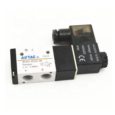 China 3V210-08 3V210-06 DC12V 24V AC220V 3Port 2Position 1/4