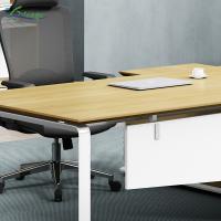 China Latest Office Table Designs Executive Desk L Shaped MFC Manager Table for sale