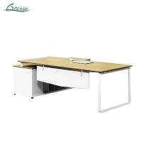 China Latest Office Table Designs Executive Desk L Shaped MFC Manager Table for sale