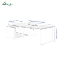 China Latest Office Table Designs Executive Desk L Shaped MFC Manager Table for sale