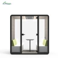 China Modular Soundproof Office Pod Furniture Included Desk And Chair and Ventilation Air Circulation Fan for Office for sale