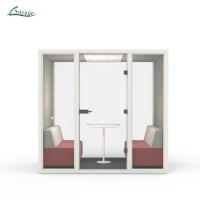 China Adjustable Desk Work Surface Noiseless Telephone Pod with 2 Power Outlets for sale