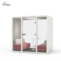 China Adjustable Desk Work Surface Noiseless Telephone Pod with 2 Power Outlets for sale