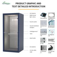 China LED Lighting Modular Sound-Blocking Workspace Phone Booth for Work Environment for sale