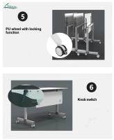 China Rectangular White Folding Table with 25mm Thickness Top Included for sale