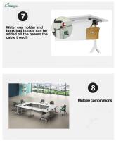 China Rectangular White Folding Table with 25mm Thickness Top Included for sale