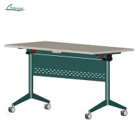 China Modern Style Folding Table in White Wood The Perfect Space-Saving Solution for Your Home or Office for sale
