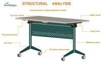 China Modern Style Folding Table in White Wood The Perfect Space-Saving Solution for Your Home or Office for sale