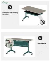 China Modern Style Folding Table in White Wood The Perfect Space-Saving Solution for Your Home or Office for sale