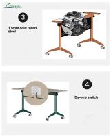 China Modern Style Folding Table in White Wood The Perfect Space-Saving Solution for Your Home or Office for sale