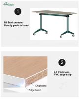 China Modern Style Folding Table in White Wood The Perfect Space-Saving Solution for Your Home or Office for sale