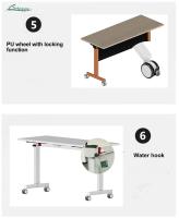 China Customize Your Folding Table with 1.5mm Cold Rolled Steel Leg Wooden Furniture for sale