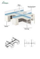 China Customizable Screen Partition Work Position with 1.5mm Frame Thickness and Customizable Number of Panels for sale