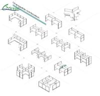 China Customizable Panel Thickness Display Unit Separation Work Areas for Adjustable Height Solutions for sale