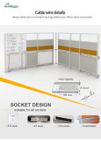 China Silver Screen Partition Work Position with Aluminum Alloy Frame Material and Adjustable Height for sale
