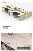 China Silver Screen Partition Work Position with Aluminum Alloy Frame Material and Adjustable Height for sale