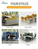 China Silver Screen Partition Work Position with Aluminum Alloy Frame Material and Adjustable Height for sale