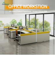 China Silver Screen Partition Work Position with Aluminum Alloy Frame Material and Adjustable Height for sale