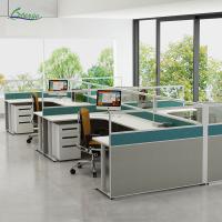 China Silver Screen Partition Work Position with Aluminum Alloy Frame Material and Adjustable Height for sale