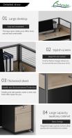 China Customizable Screen Partition Work Position with Aluminum Alloy Frame Material and Customizable Frame Width for sale