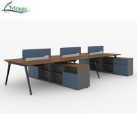 China Productive Work Environment Open Space Office Workstation with 2 Shelves and 2 Drawers for sale