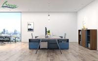 China Productive Work Environment Open Space Office Workstation with 2 Shelves and 2 Drawers for sale