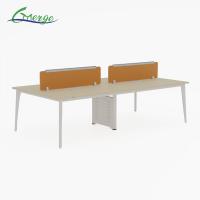 China Adjustable Shelves and Glass Divider Functionality in Open Space Office Workstation for sale