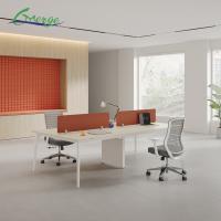 China Adjustable Shelves and Glass Divider Functionality in Open Space Office Workstation for sale