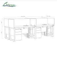 China 2400~3200L*1200~1600W*750H mm Office Workstation Of Open Space for Comfortable Work Environment for sale