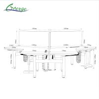 China Customized Size Uplift Standing Desk Assembly Required 355 Lbs Weight Capacity Customizable for sale