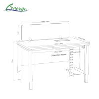 China Customizable Open Space Office Workstation 1200L*1200W*750H Mm Modern Design Style Multiple Compartments Options for sale