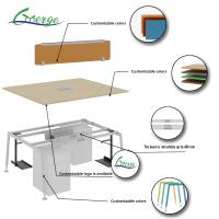 China Wood Open Space Office Workstation Lockable Drawers and Customizable Options for Business Needs for sale