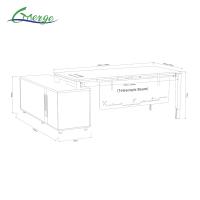 China Functional Cable Management System Commercial Manager Office Desk with Wood/Steel Construction and Laminate Finish for sale