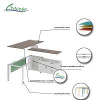 China Functional Cable Management System Commercial Manager Office Desk with Wood/Steel Construction and Laminate Finish for sale