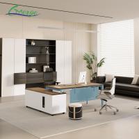 China Functional Cable Management System Commercial Manager Office Desk with Wood/Steel Construction and Laminate Finish for sale