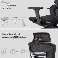 China Factory Wholesale High Quality Promotional Black Swivel Staff Reception Ergonomic Mesh Office Desk Chair With Lumbar Support for sale