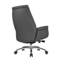 China Luxury Middle Back Executive Office Desk Chair Set High Quality Metal Frame Ergonomic PU Leather Padding Traditional Design for sale