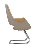 China Office Chair Without Wheels PU Leather Ergonomic Chairs for Elegant Office Conference Room for sale