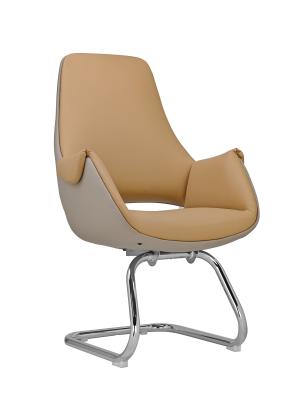 China Office Chair Without Wheels PU Leather Ergonomic Chairs for Elegant Office Conference Room for sale