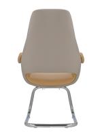 China Office Chair Without Wheels PU Leather Ergonomic Chairs for Elegant Office Conference Room for sale