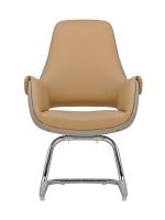China Office Chair Without Wheels PU Leather Ergonomic Chairs for Elegant Office Conference Room for sale