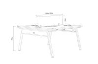 China Contemporary 2 Person Office Workstation with Face to Face Design for Office Furniture Solutions for sale