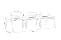 China Improve Workplace Productivity with 6 Person Open Space Office Workstation and Privacy Divider Panels for sale