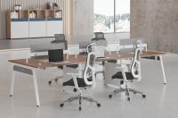 China Improve Workplace Productivity with 6 Person Open Space Office Workstation and Privacy Divider Panels for sale