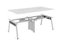 China Modern 4 Person Conference Table with Cable Management for Small Office Meeting Rooms for sale