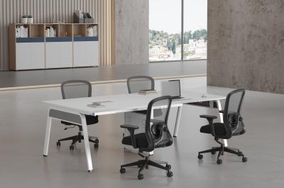 China Modern 4 Person Conference Table with Cable Management for Small Office Meeting Rooms for sale