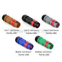 China LSM Series High Current Power Connectors Male Plugs PowerSyntax Line Source Set 5 X 400A IP67 for sale