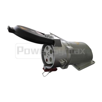 China PowerSyntax 5P 250A IP67 400V Industrial High Current Wall Mounted Angled Socket Part No. 75068 for sale